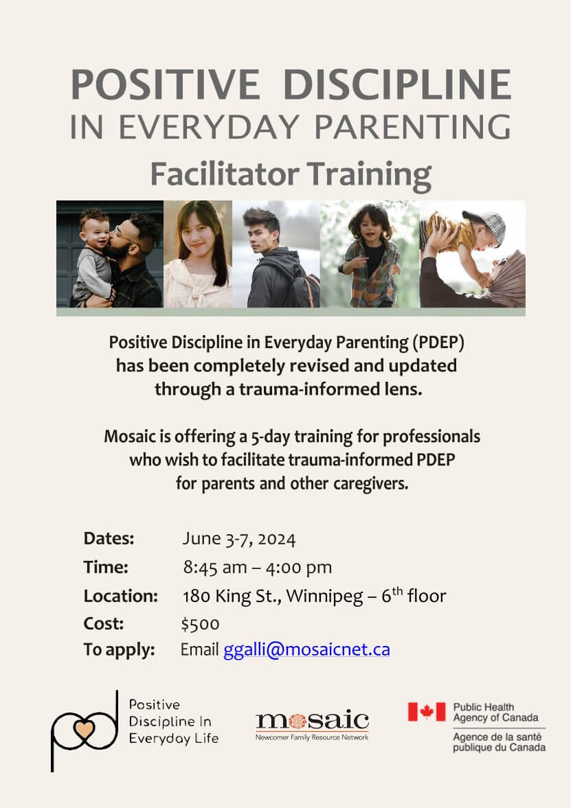 Mosaic Newcomer Family Resource Network Positive Discipline in Everyday Parenting Facilitator ...