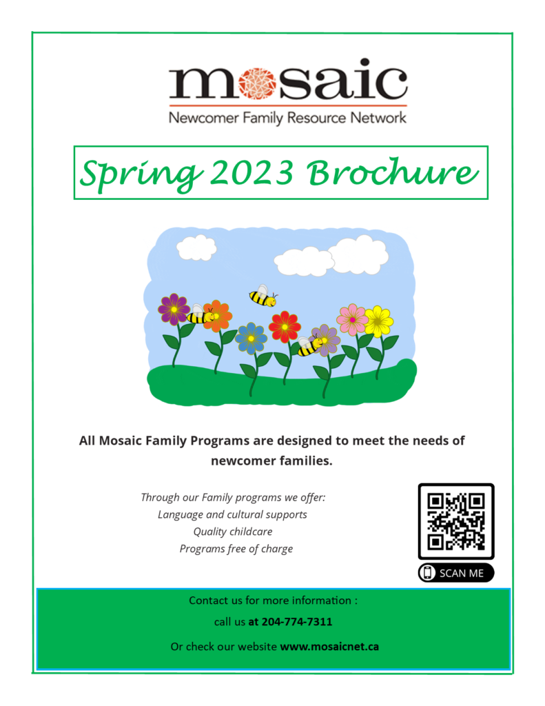 Mosaic Newcomer Family Resource Network Spring 2023 Family Program